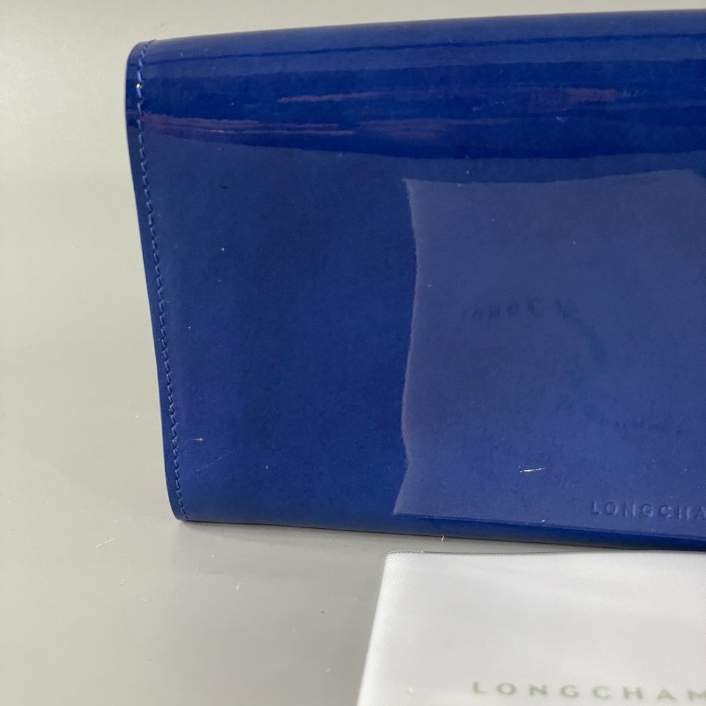 New Authentic Longchamp Royal Blue Patent Leather Lon… - Gem